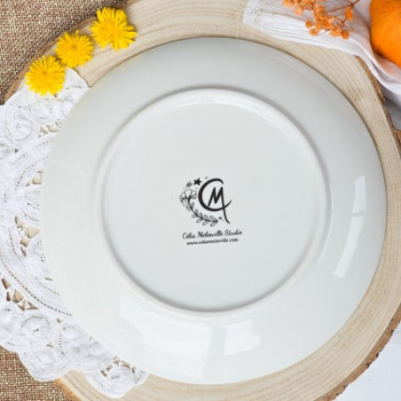 Assiette Rose Botanique