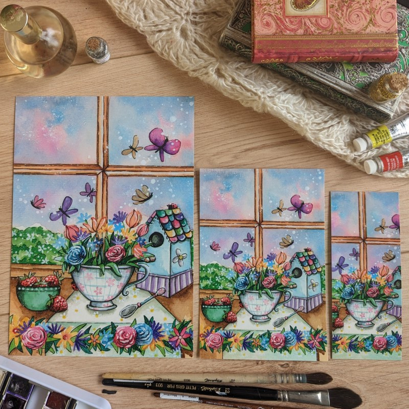postcard - spring mug